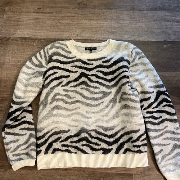 love ellie | Sweaters | Zebra Print Sweater | Poshmark